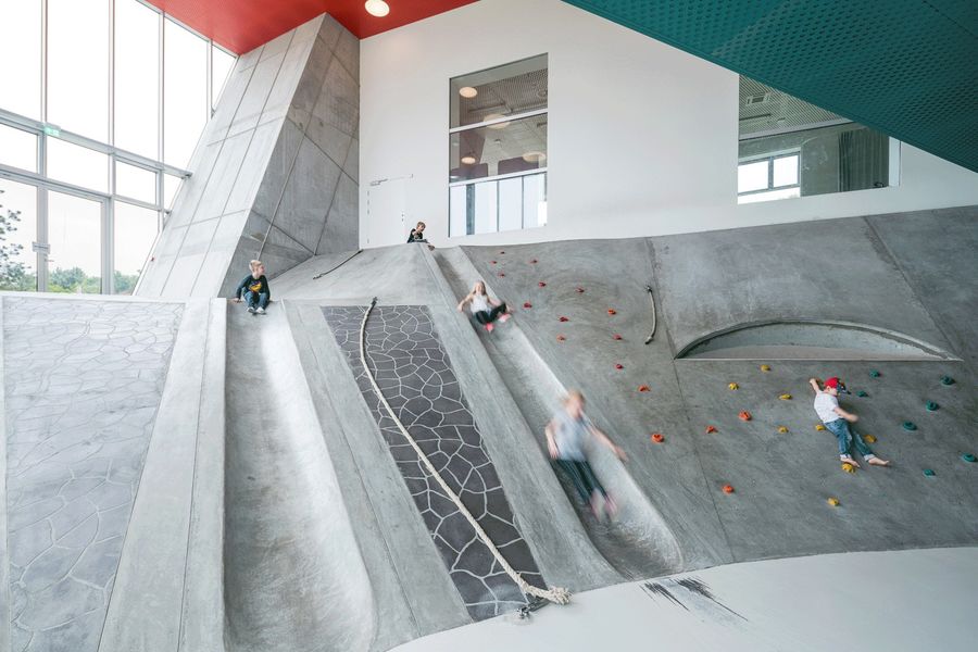 Playground - concrete slide by W Louie | ArchDaily