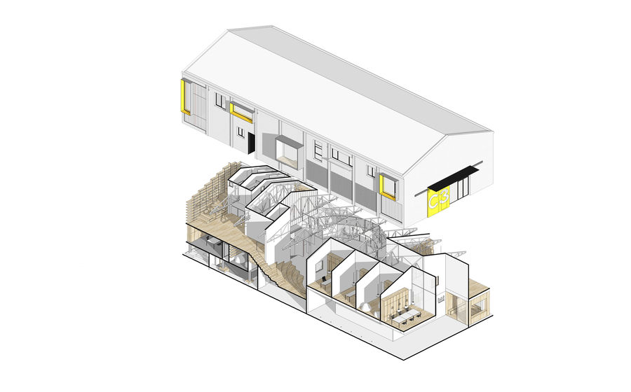 exploded axon by Robert T. Chesnovar | ArchDaily