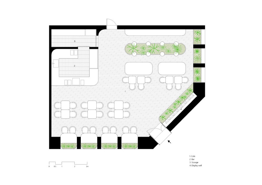 cafe plans by aastha | ArchDaily