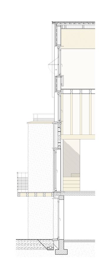 wall section by Benjamin Case | ArchDaily