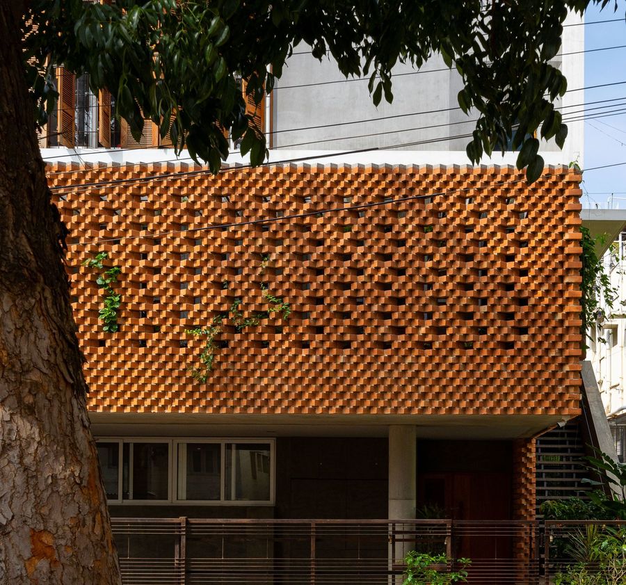 Jali Brick Facade by Pooja Bazimaya | ArchDaily